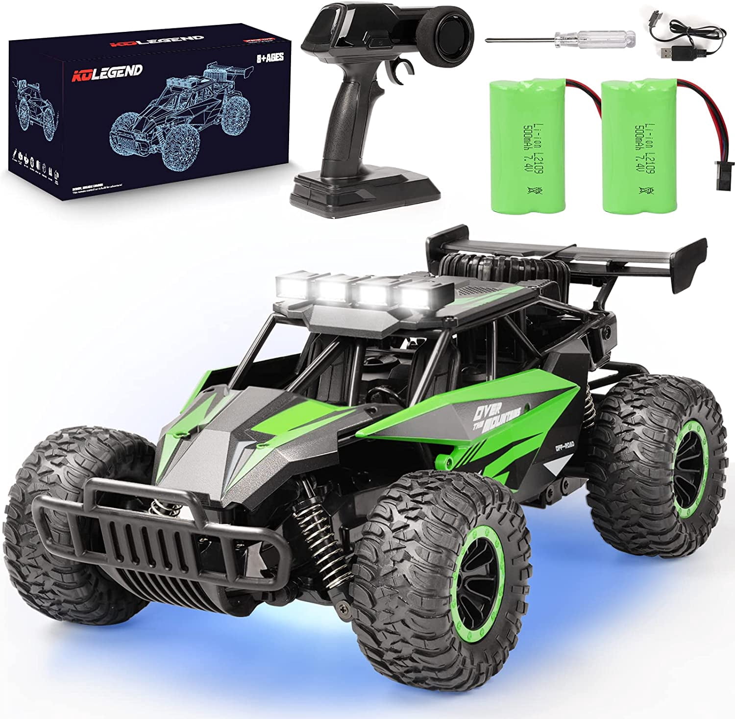 RC Cars 20 Km/h Remote Control Car with Chassis Lights 2 Batteries, 13 ...