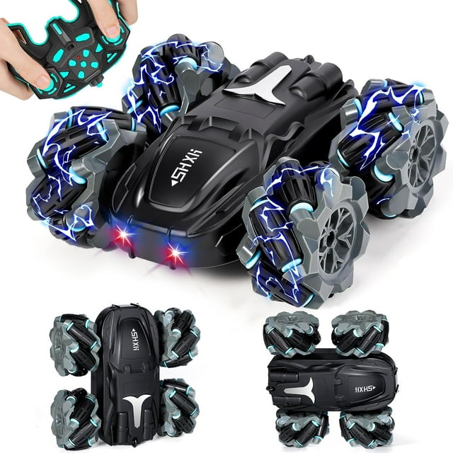 RC Cars , HDJ 360° Rotating Remote Control Car with Headlight, 4WD 2 ...