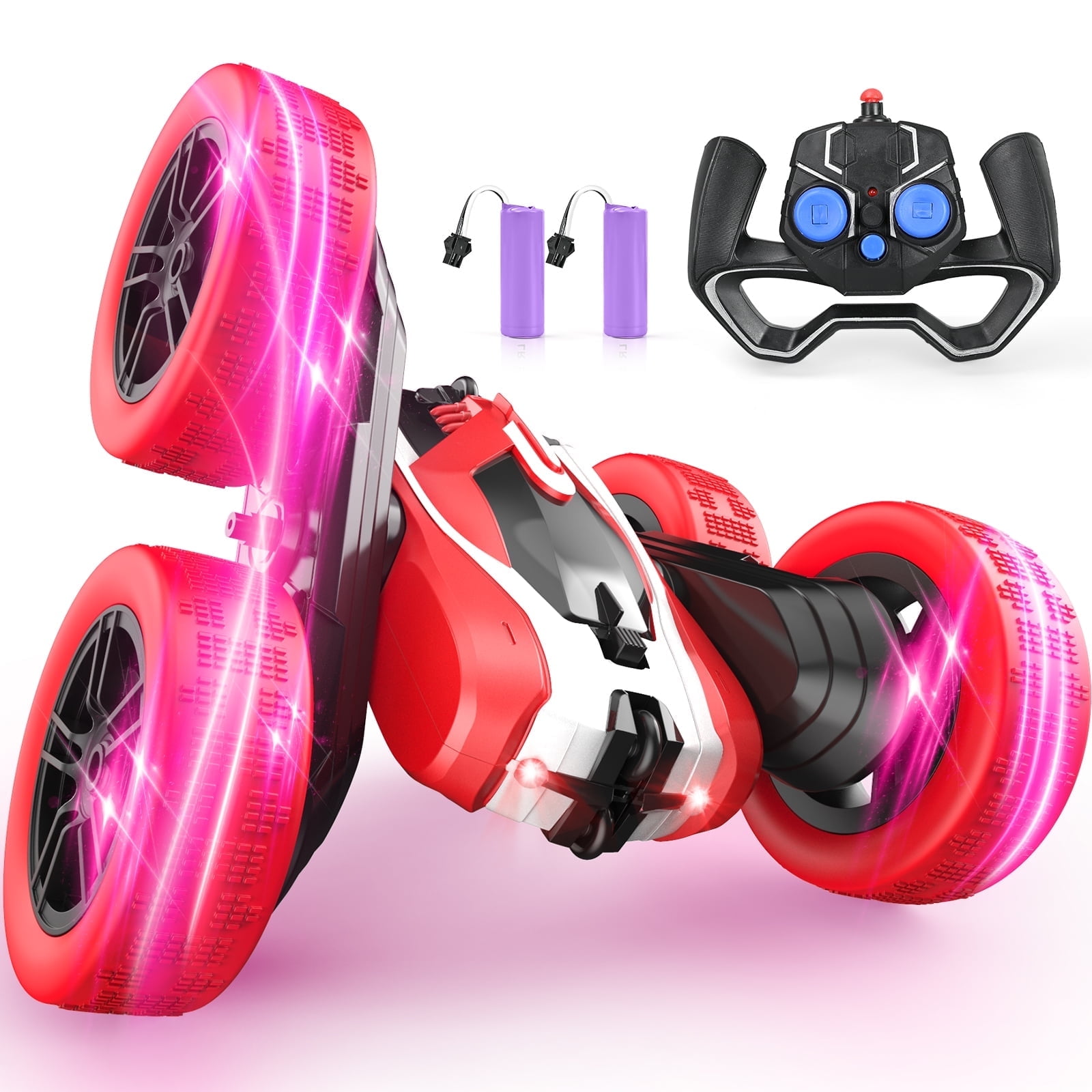 Titokgo's USB Charged Red RC Stunt Car: High Speed Off Road, 360 ...