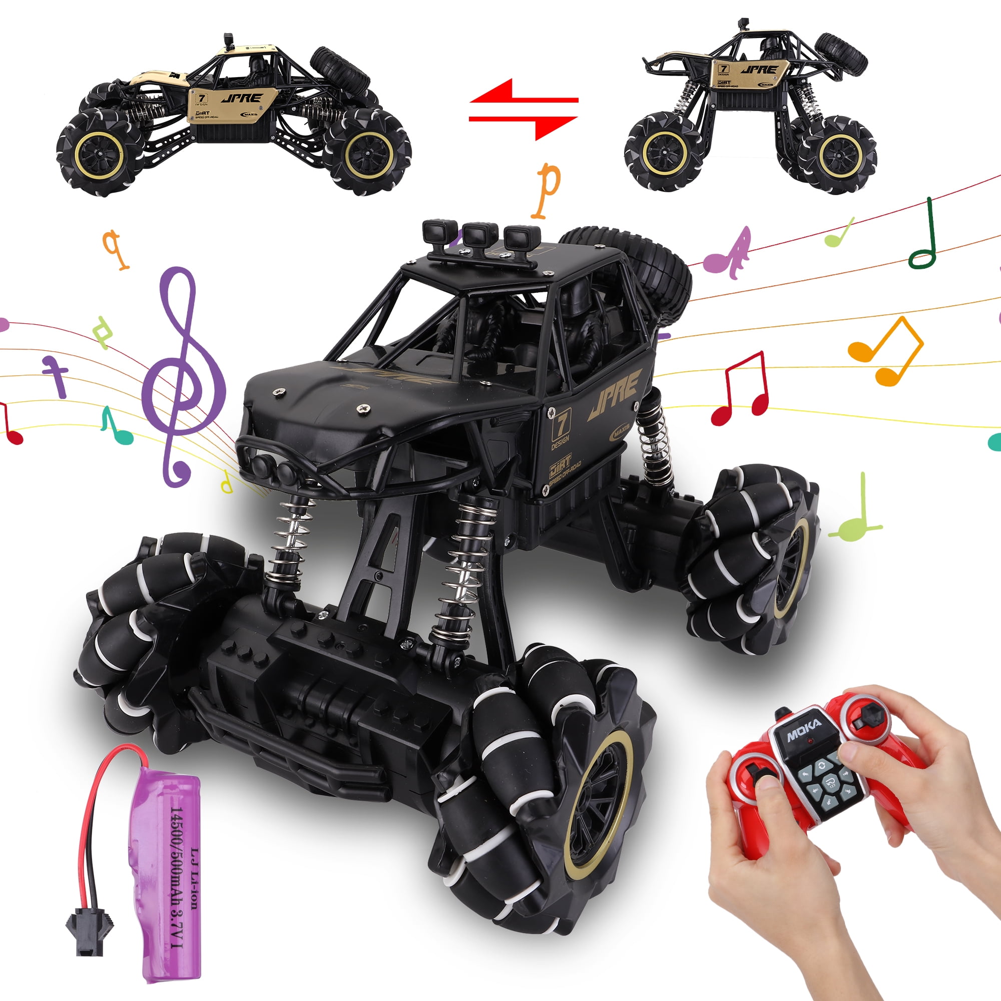 RC Cars for Kids 4WD Remote Control Car Alloy Monster Trucks 165 FT Control Distance Off-Road ...