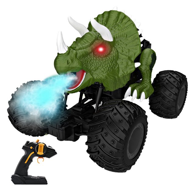 RC Cartoon Car Stunt Drift Toy - Simulation Dinosaur, Spray Light, Sound Model, Wireless Remote ...