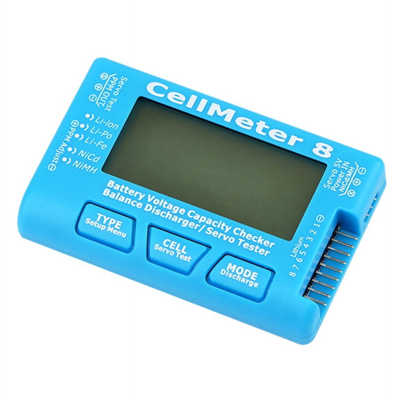 RC CellMeter-8 2-8S Battery Capacity Voltage Test Meter for LiPo Life ...