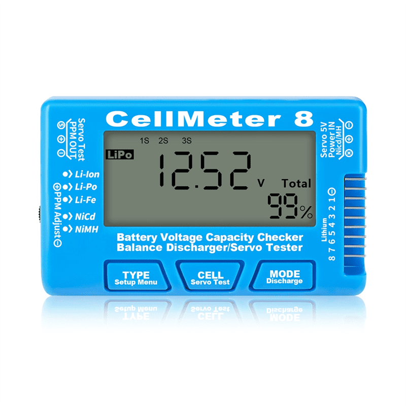 RC Cellmeter 8 Digital Battery Capacity Checker Controller Tester ...