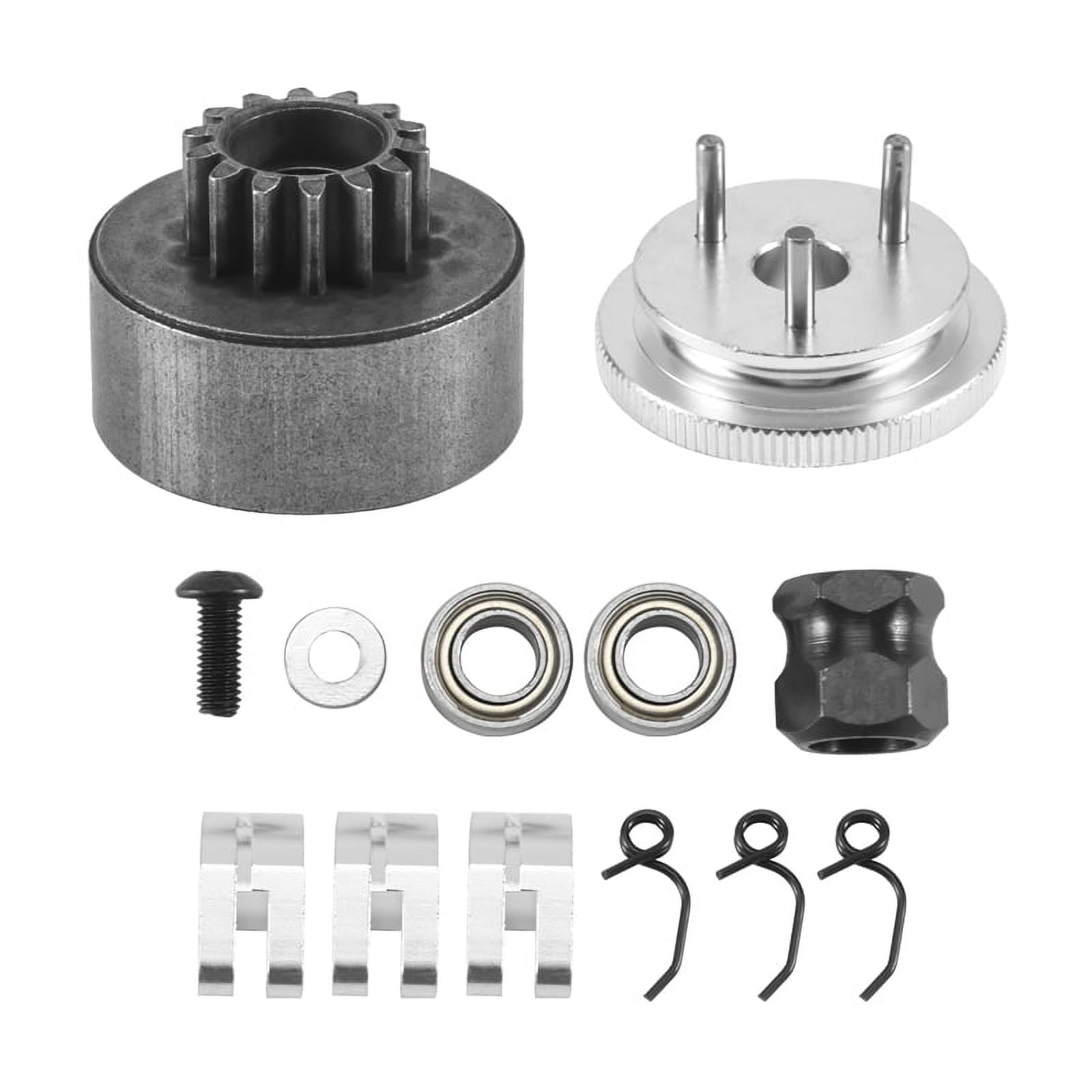 RC Clutch Bell 14T Gear Bearing Shoes Springs Cone&Engine Nut Flywheel ...