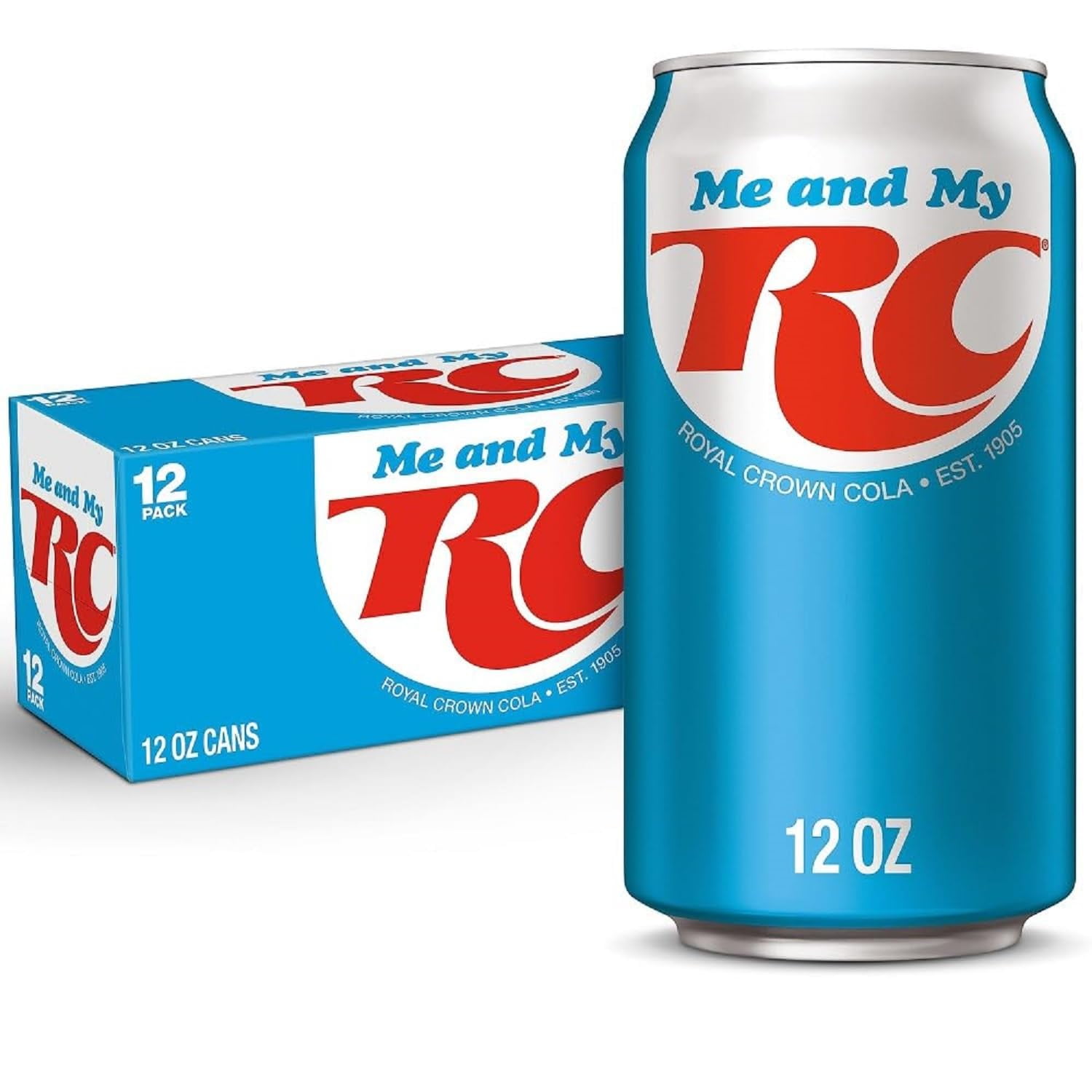 RC Cola Soda, 12 Ounce Cans, 24-Pack, Sparkling Drink, Refreshing Taste ...