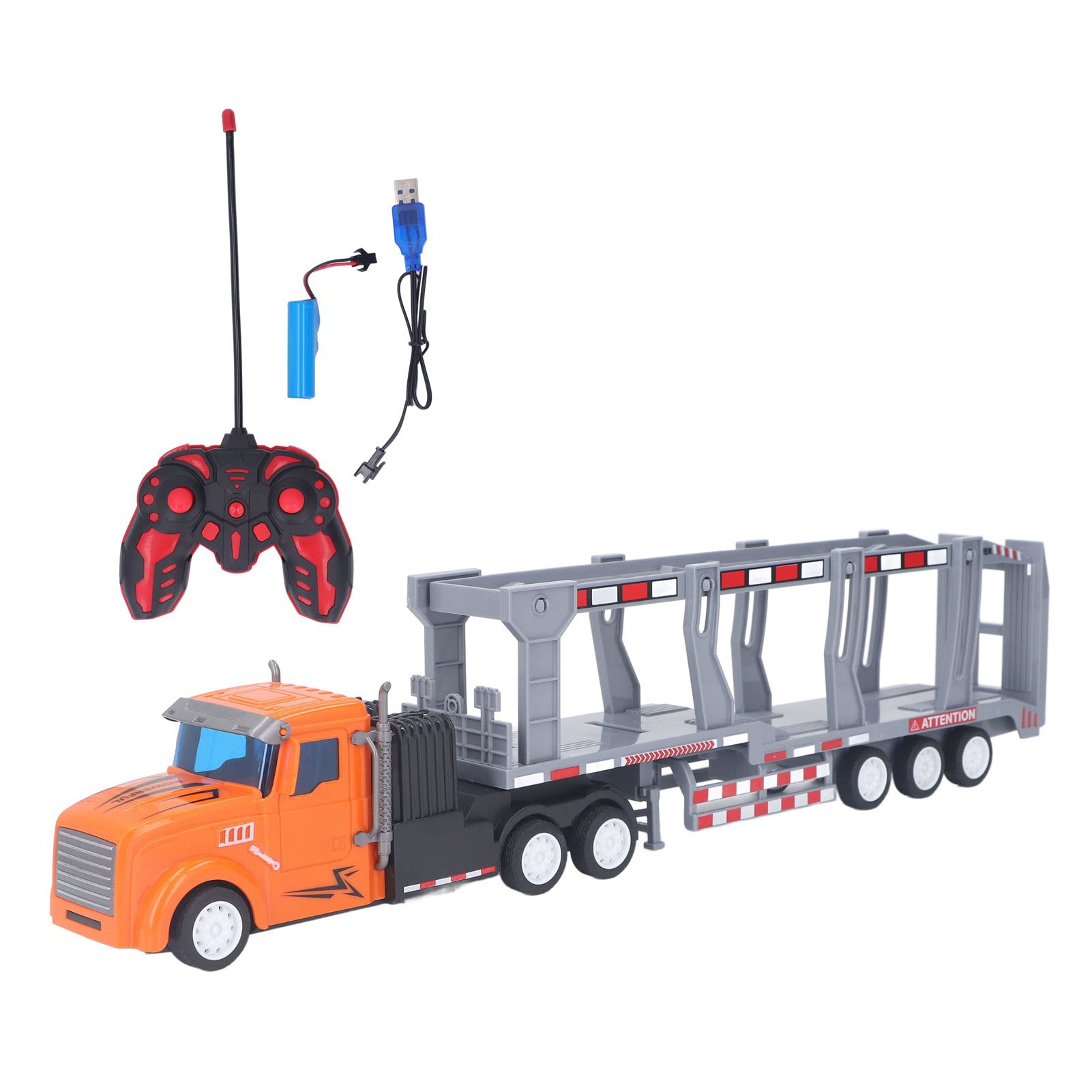 RC Container Truck Electric Interactive Plastic Semi Trailer Truck Toy ...