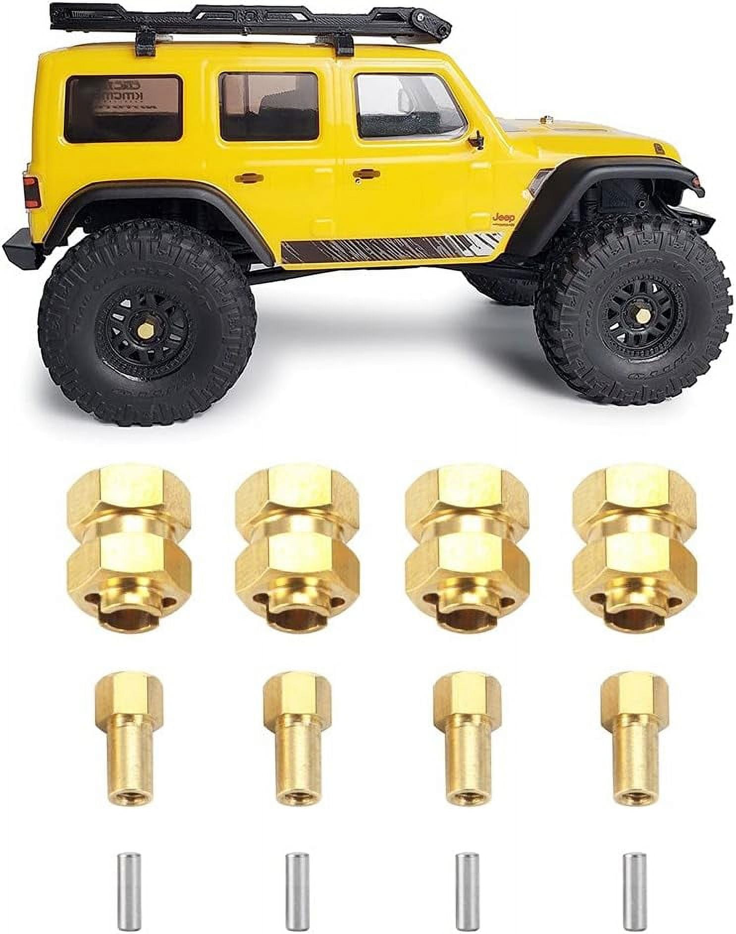 "RC Crawler Car Upgrades" Brass 4mm Extension Axial SCX24 90081 Wheel Spacers - Walmart.com
