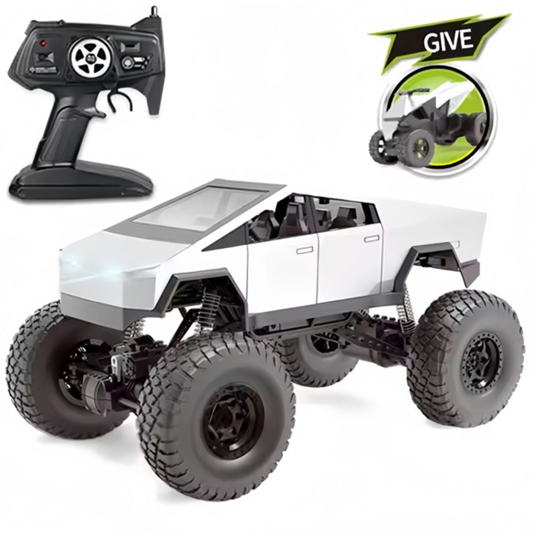 RC Cybertruck Monster Truck with Quad Bike 1:8 Scale, High-Torque ...