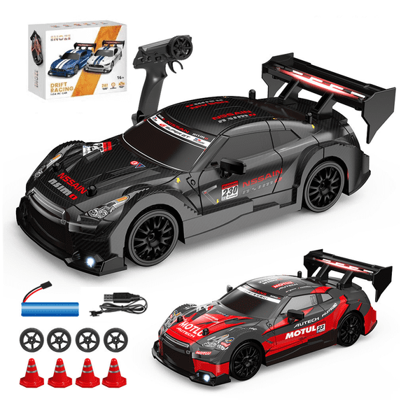 RC Drift Car 1:24 Scale 2.4GHz 4WD High Speed Remote Control Cars, 70km ...