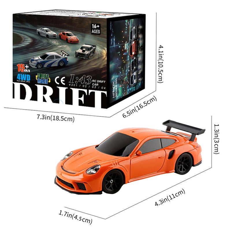 RC Drift Car, 1/43 Full Proportional RC Electric Mini Racing Drift Car ...