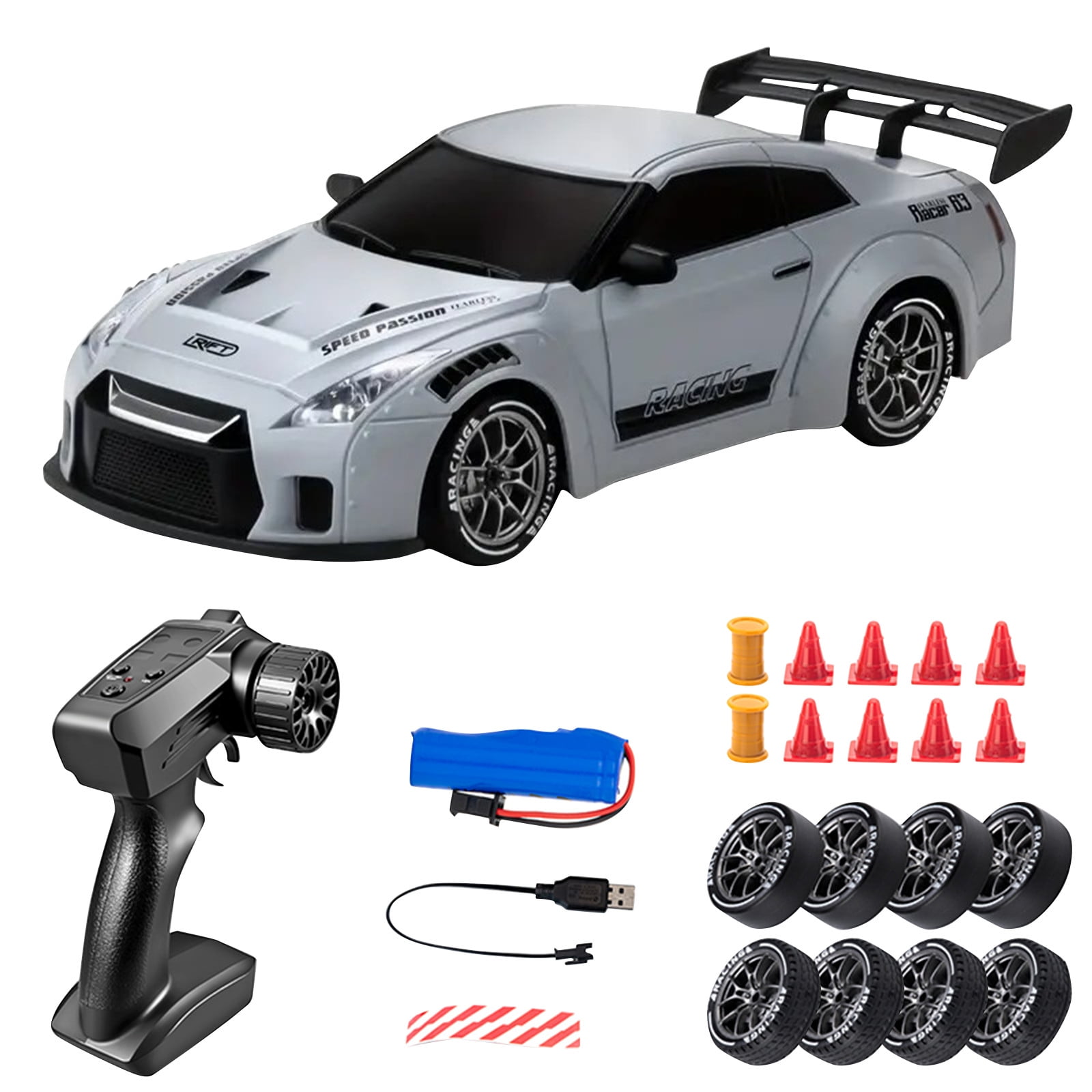 RC Drift Car 2.4GHz 1:24 Scale 4WD High Speed Remote Control Cars ...