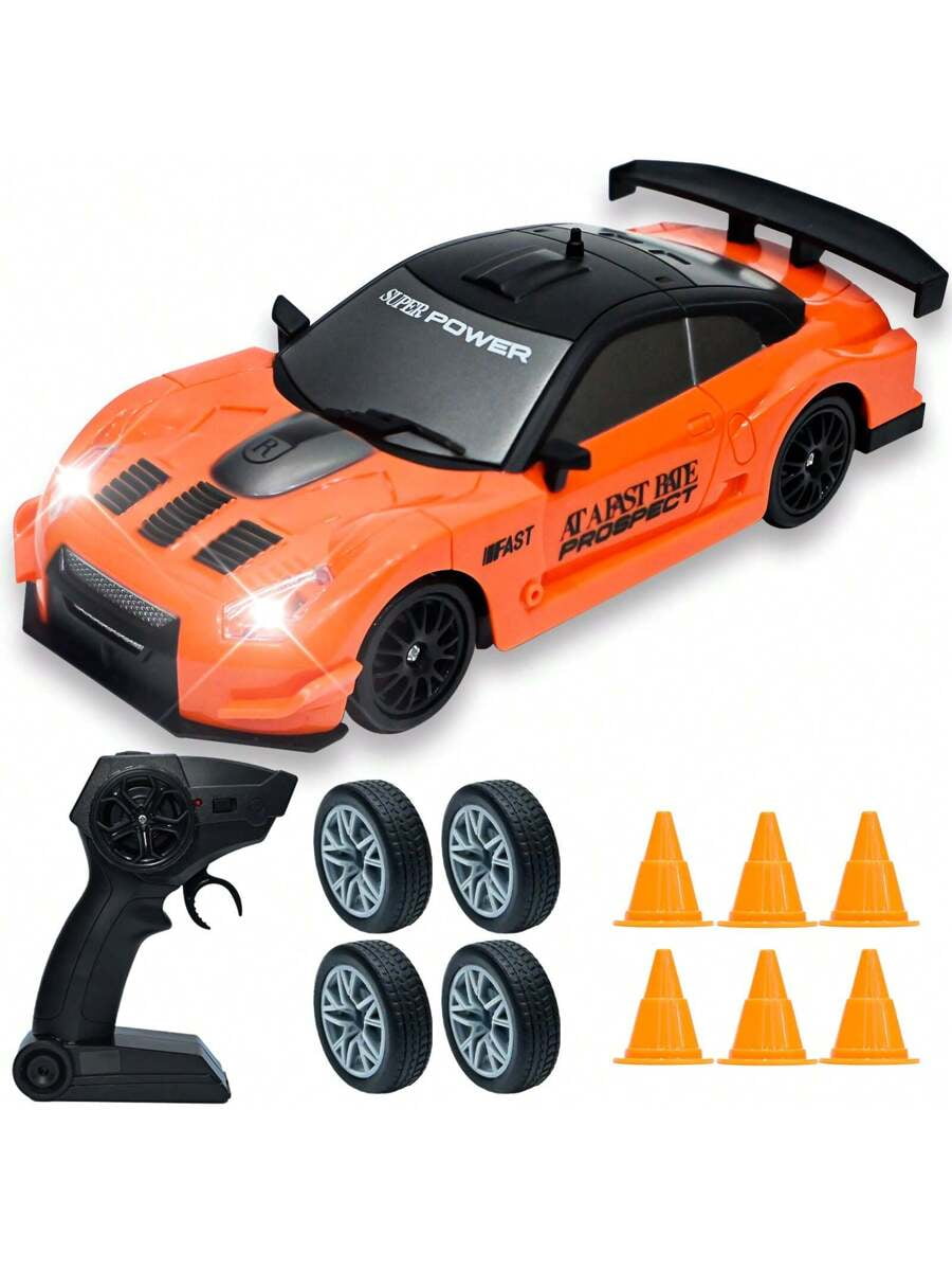 RC Drift Car, 2.4GHz 1:24 Scale 4WD Remote Contro Cars With LED Lights ...