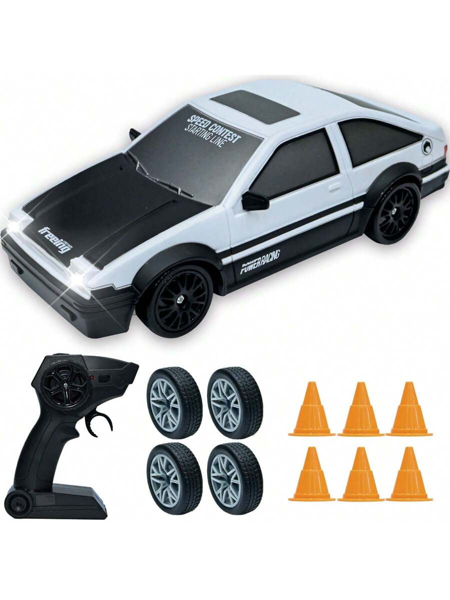 RC Drift Car, 2.4GHz 1:24 Scale 4WD Remote Contro Cars With LED Lights ...