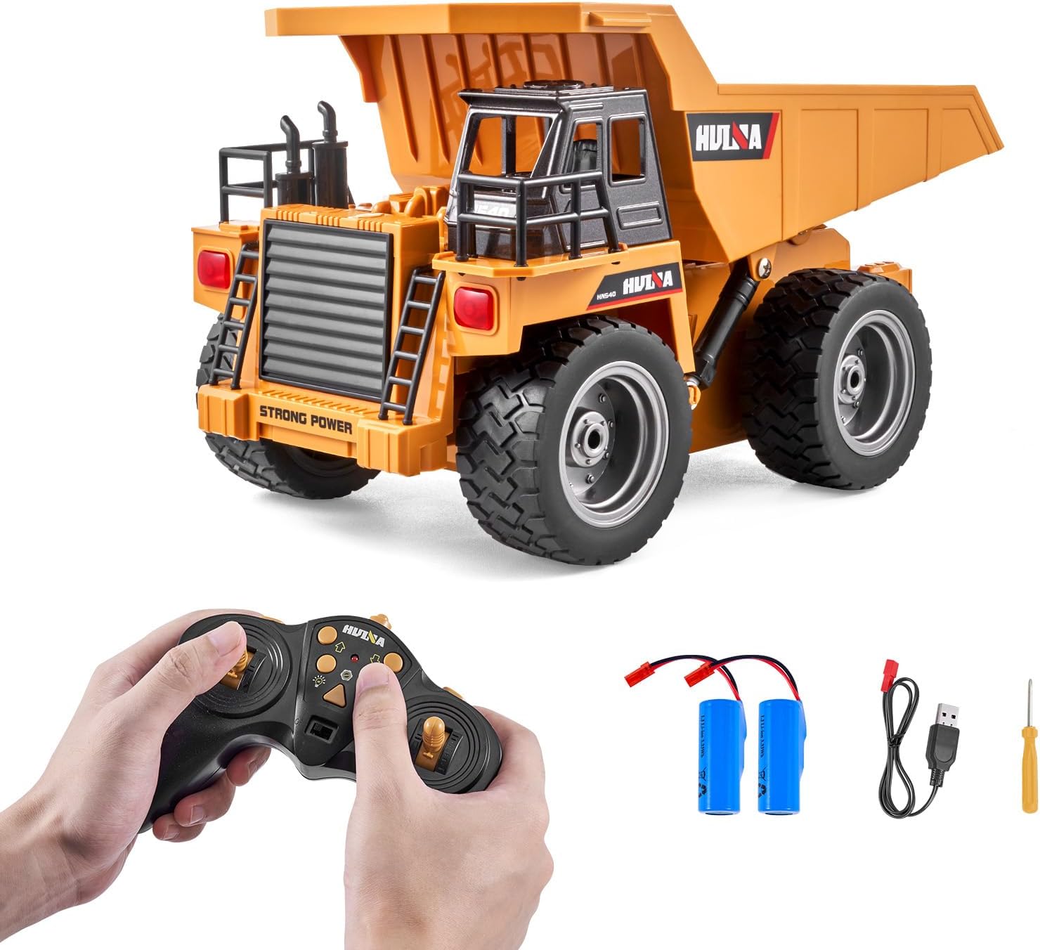 RC Dump Truck Toy, 9-Channel 1:18 Scale, Remote Control Dump Truck RC ...