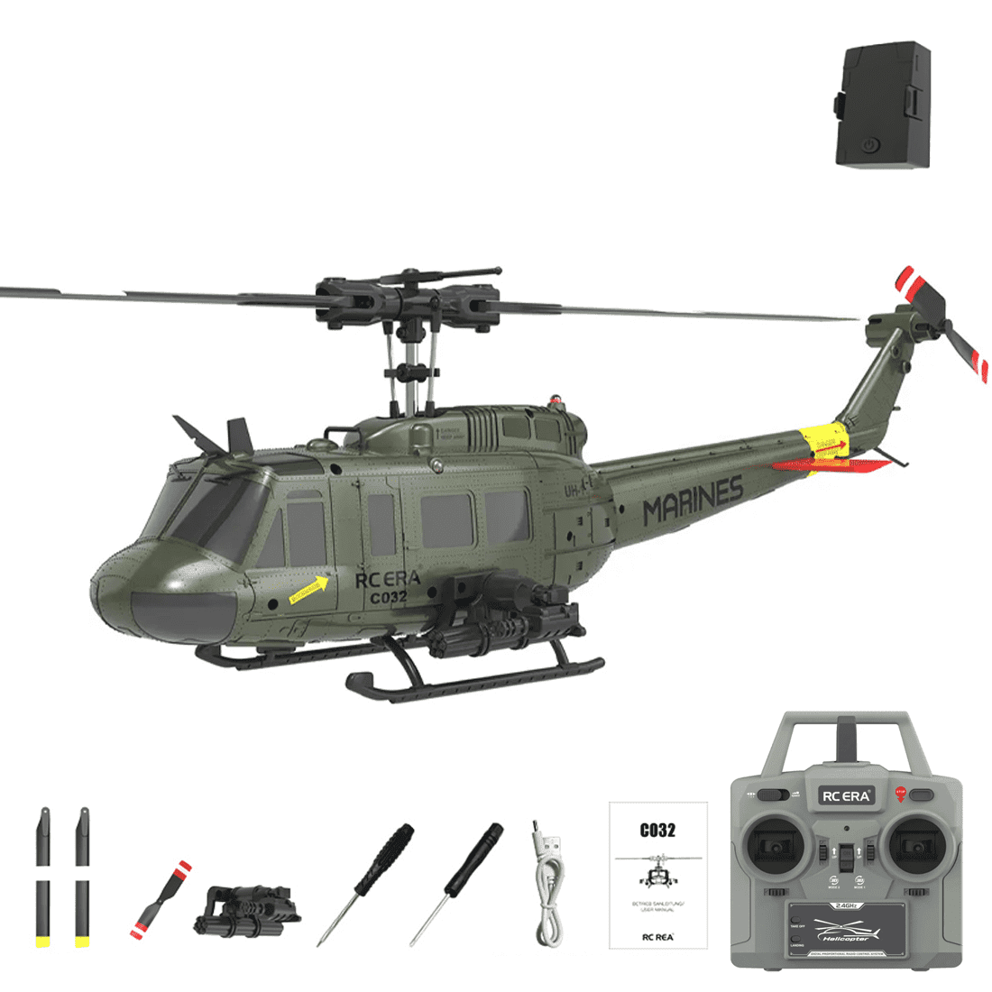 C032 6-Axis Gyro Flybarless RC Helicopter with One-Key Takeoff/Landing ...