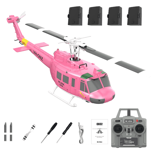 RC ERA C032 6-Axis Gyro Flybarless RC Helicopter with One-Key Takeoff ...
