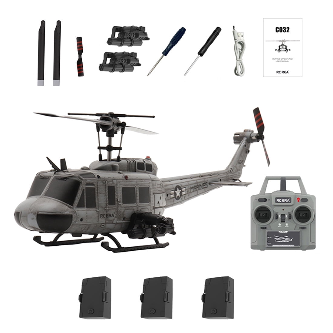 C032 6-Axis Gyro Flybarless RC Helicopter with One-Key Takeoff/Landing ...