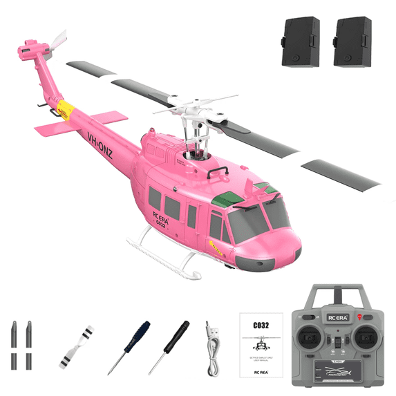 RC ERA C032 RC Helicopter with 3D Invert Flight, 1/48 UH-1 Huey 6CH 6 ...