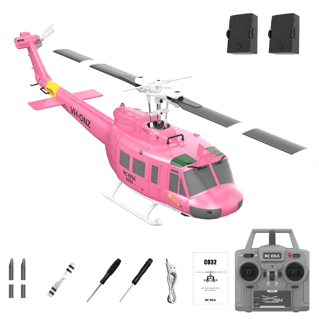 RC ERA C032 UH-1 Huey 6CH RC Helicopter with Gyro Stabilization ...