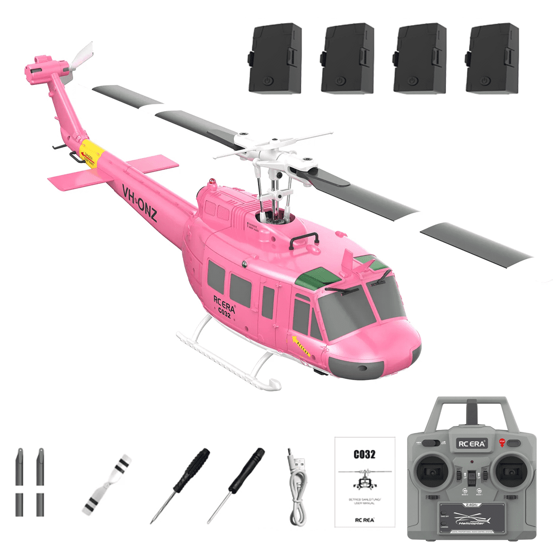 RC ERA C032 UH-1 Huey RC Helicopter with 3D Inverted Flight, 1/48 Scale ...