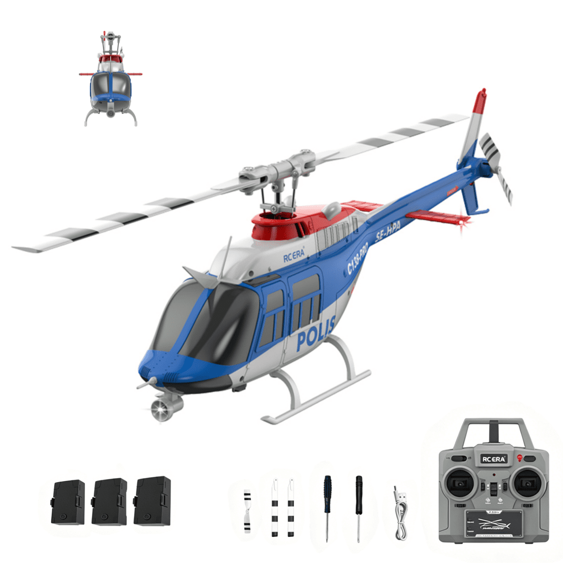 RC-ERA C138PRO 6CH Brushless RC Helicopter with 6-Axis Gyro, 3D ...