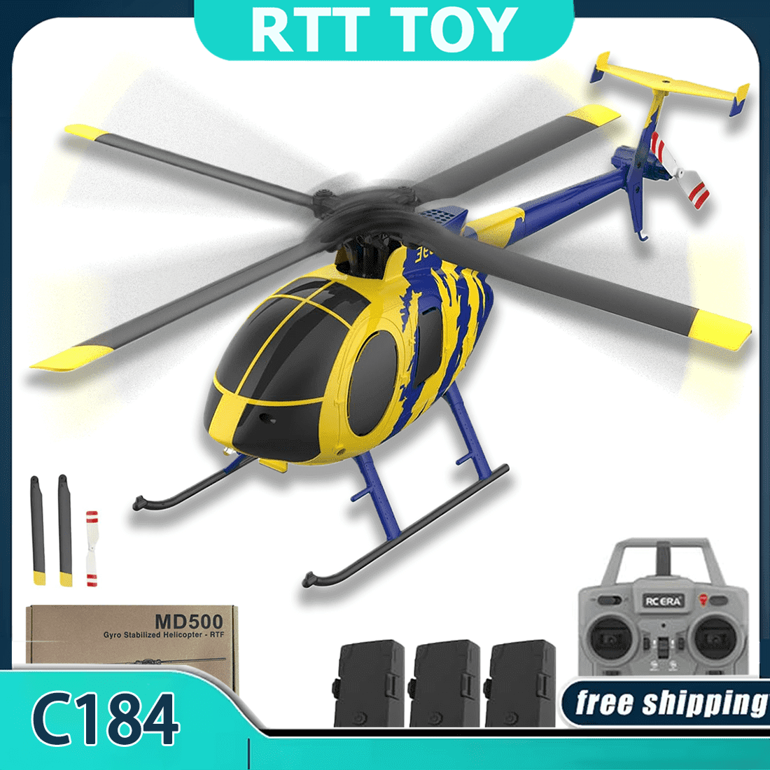 RC ERA C184 RC Helicopter, 6-Axis Gyro Aileronless Helicopter with ...