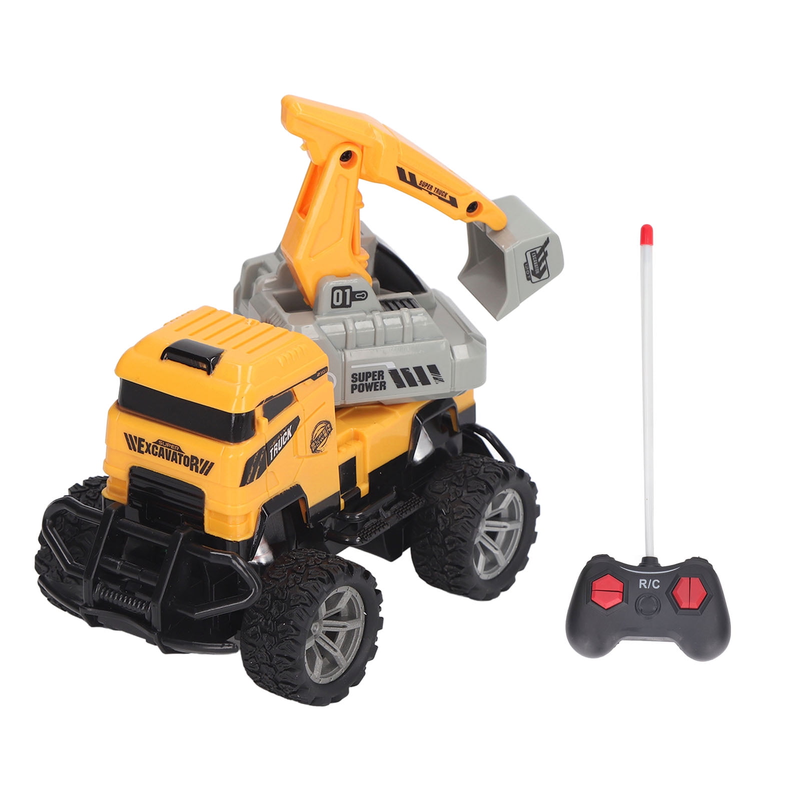 RC Excavator Model 4 Channel Remote Control Plastic 1:43 Excavator ...