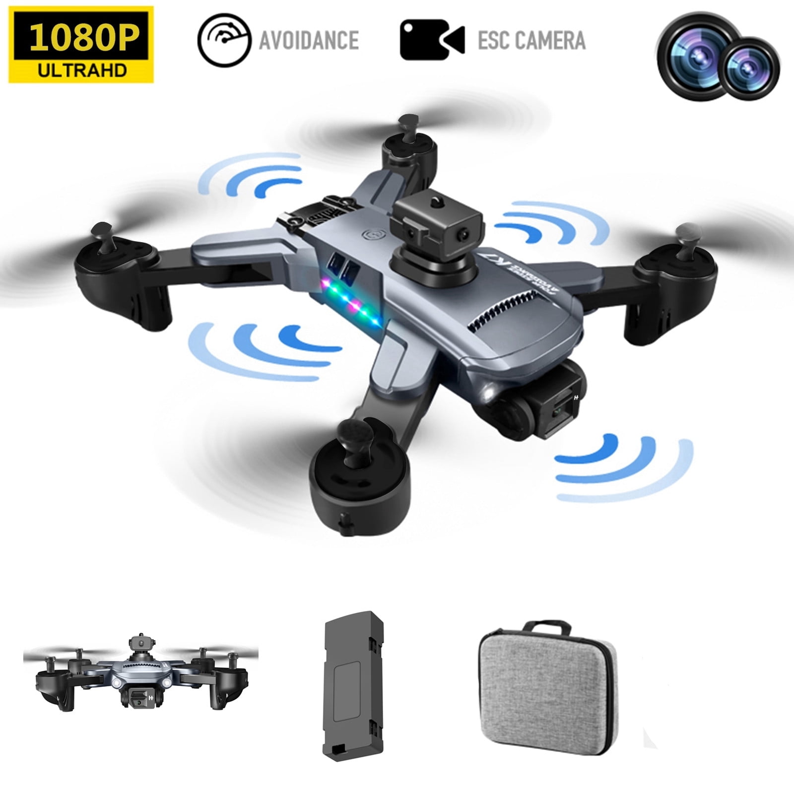 RC FPV Drone with Camera for Adults,Lightweight Drones Night Vision ...