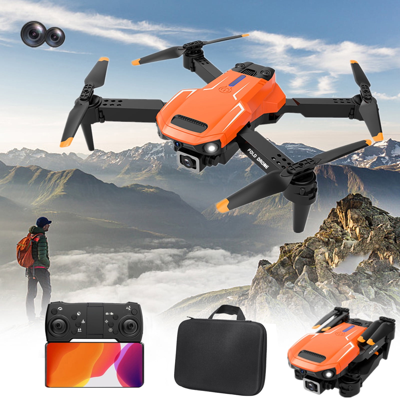 RC FPV Drone with Camera for Adults,Multifunctional Drones Remote ...