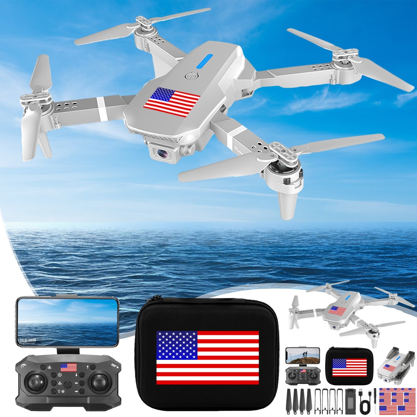 RC FPV Drone with Camera for Adults,Lightweight Drones Night Vision ...