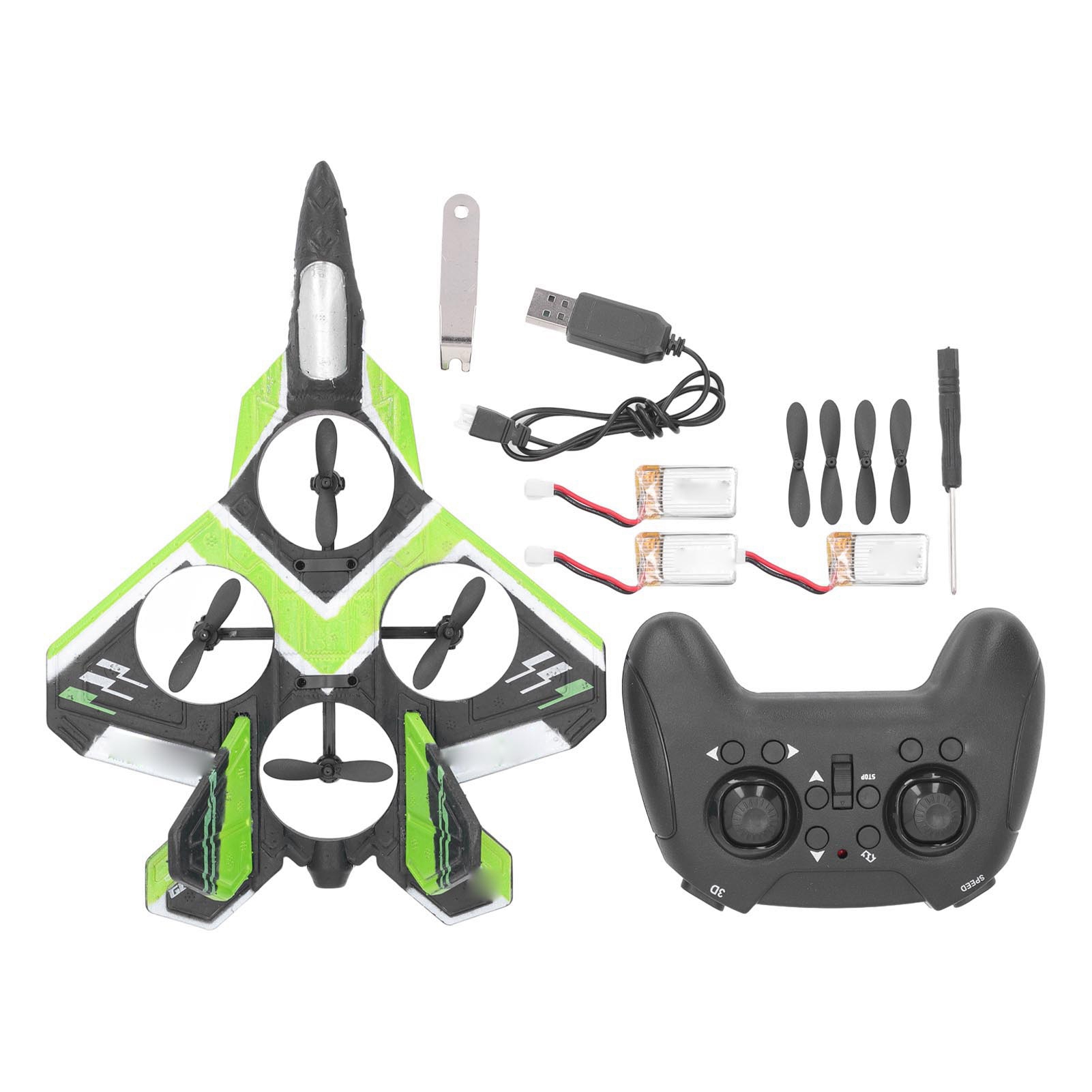 RC Foam Airplane with Light 360 Degree Roll Barometric Height Setting ...