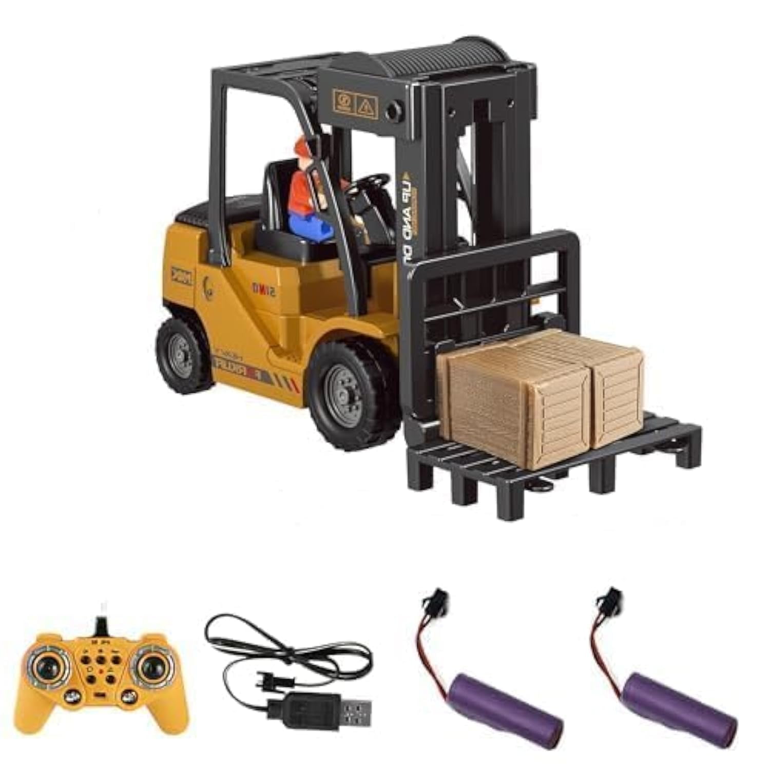 RC Forklift, 1/24 Remote Control Forklift Toy with Boxes/Sound and ...