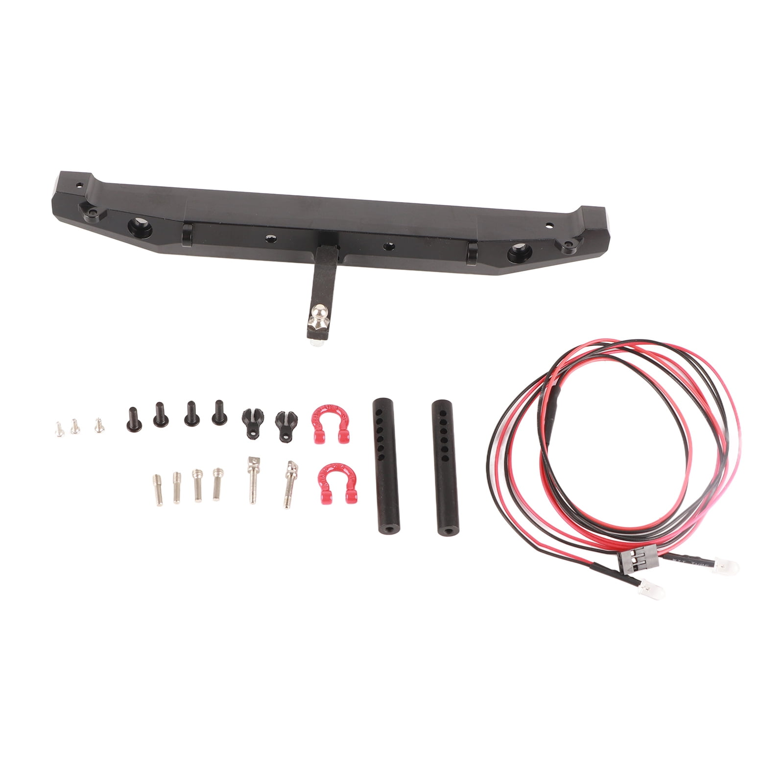 RC Front Bumper Metal Bumper with LED Lights RC Crawler Metal Rear ...