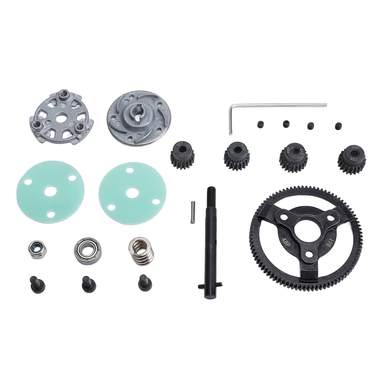 RC Gearbox Gears Set 48P Carbon Steel 86T Large Gear 18T 19T 20T 21T ...