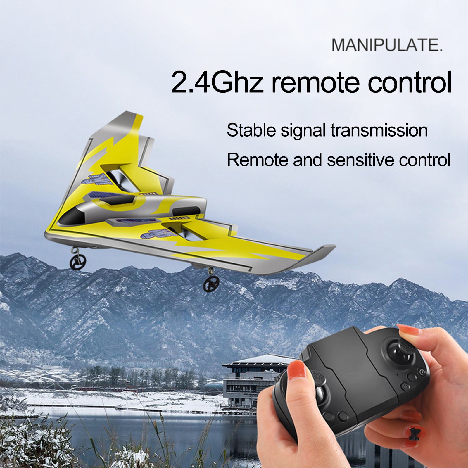 RC Glider Plane with Dual Motors Simulation Fighter Aircraft Model Toys ...