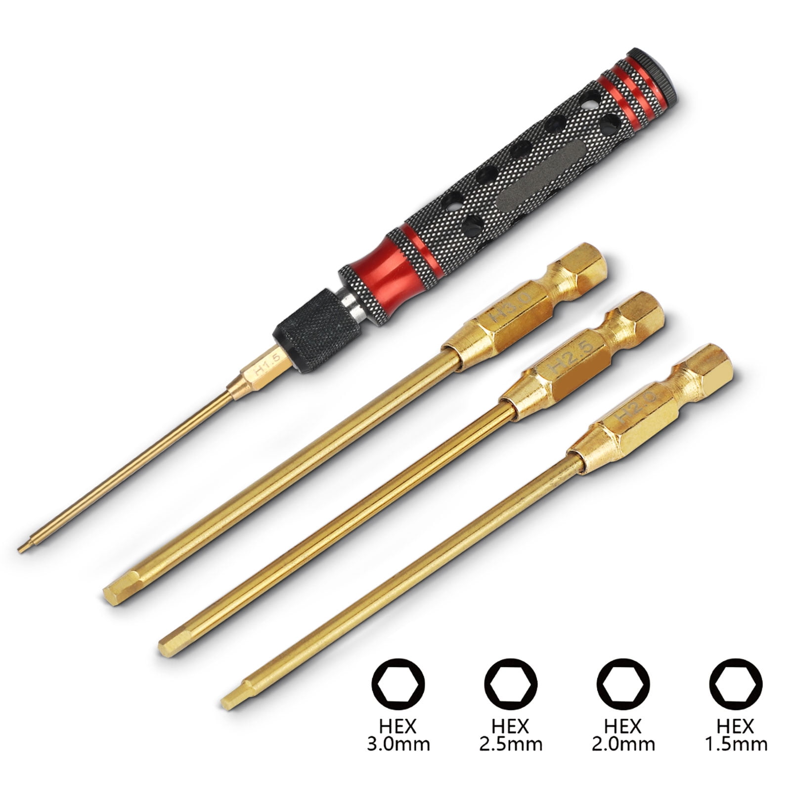 TSV 4-in-1 RC Hex Screwdriver Set, Allen Wrenches Repair Bit Tool Kit ...