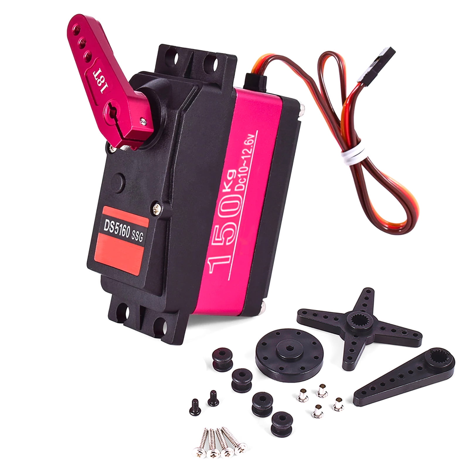 RC High Torque 150Kg Steering Digital Servo 180° for HPI 1/5 1/6 RC Car ...