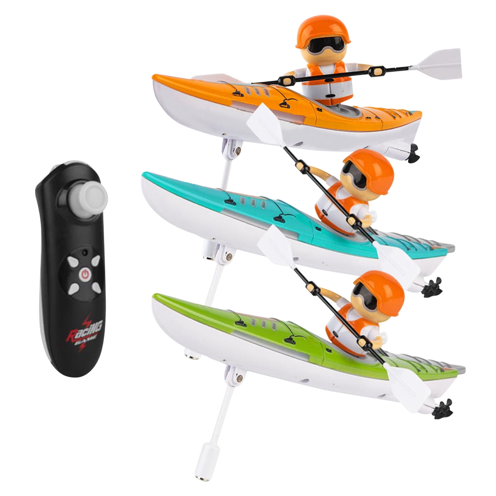 RC Kayak Boat Toy, 2.4 Ghz Remote Control Shark Boat Toys W/LED Light ...
