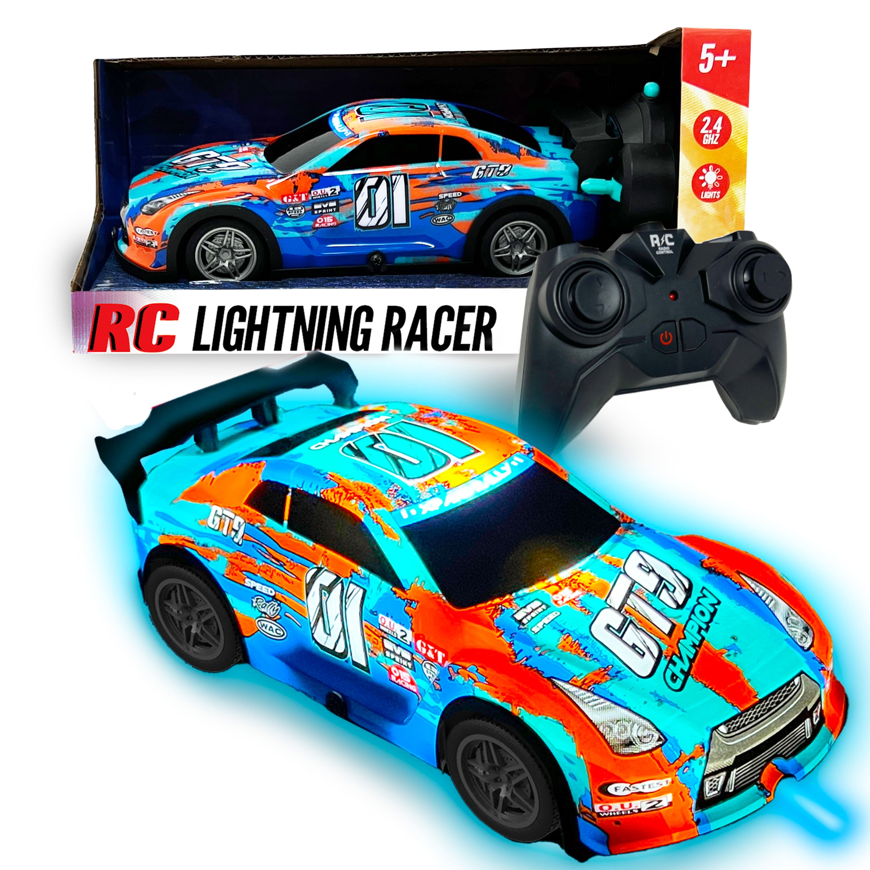RC Lightning Racer - High-Speed, Light Up Chassis, Radio Controlled ...