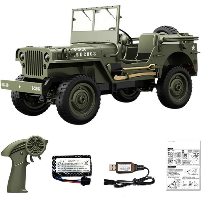 RC Military Truck RC Crawler,1:10 Scale Remote Control Car, 2.4GHz 4WD ...