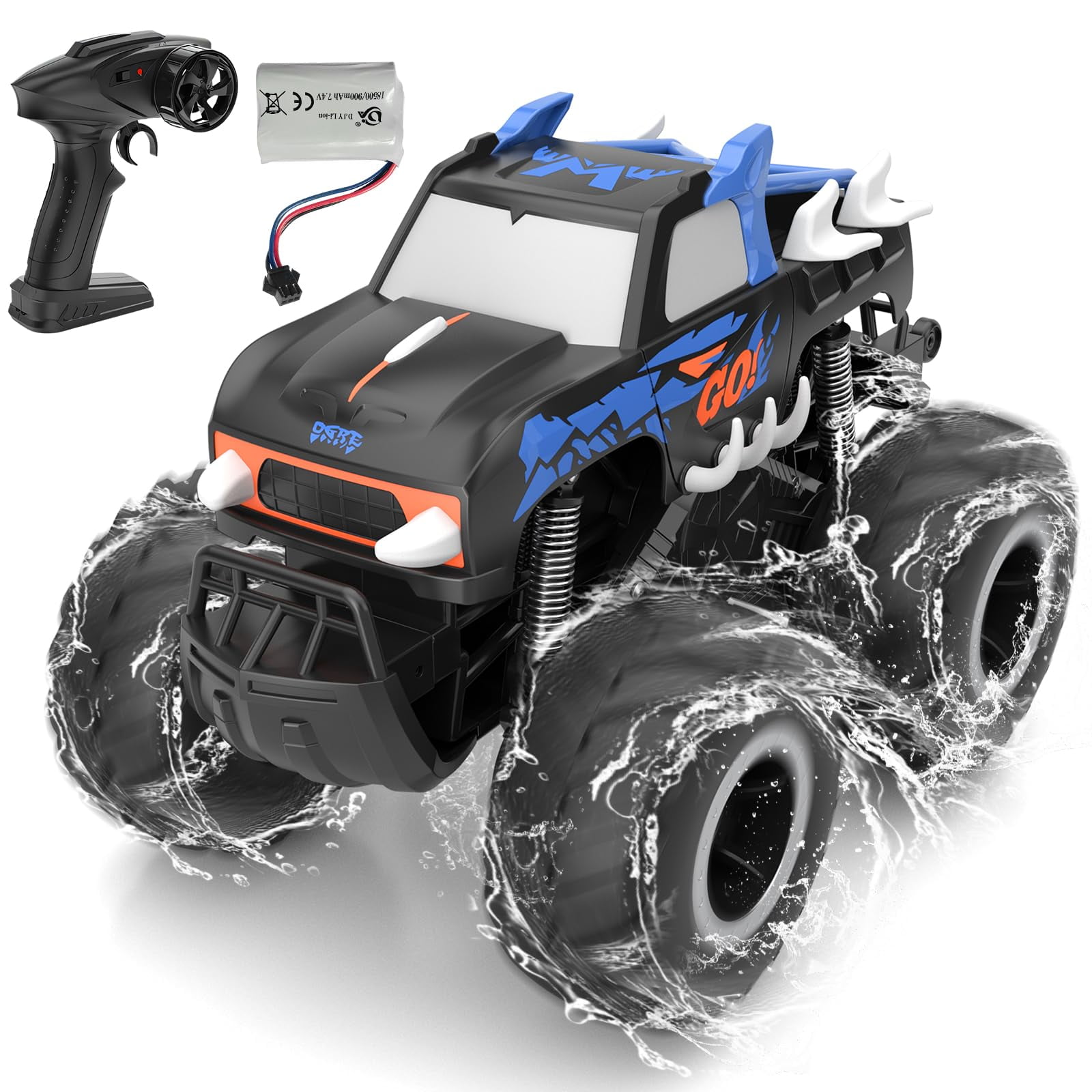 RC Monster Truck 1:16, Electric RC Car RC Monster Car 4WD Rock Crawler ...