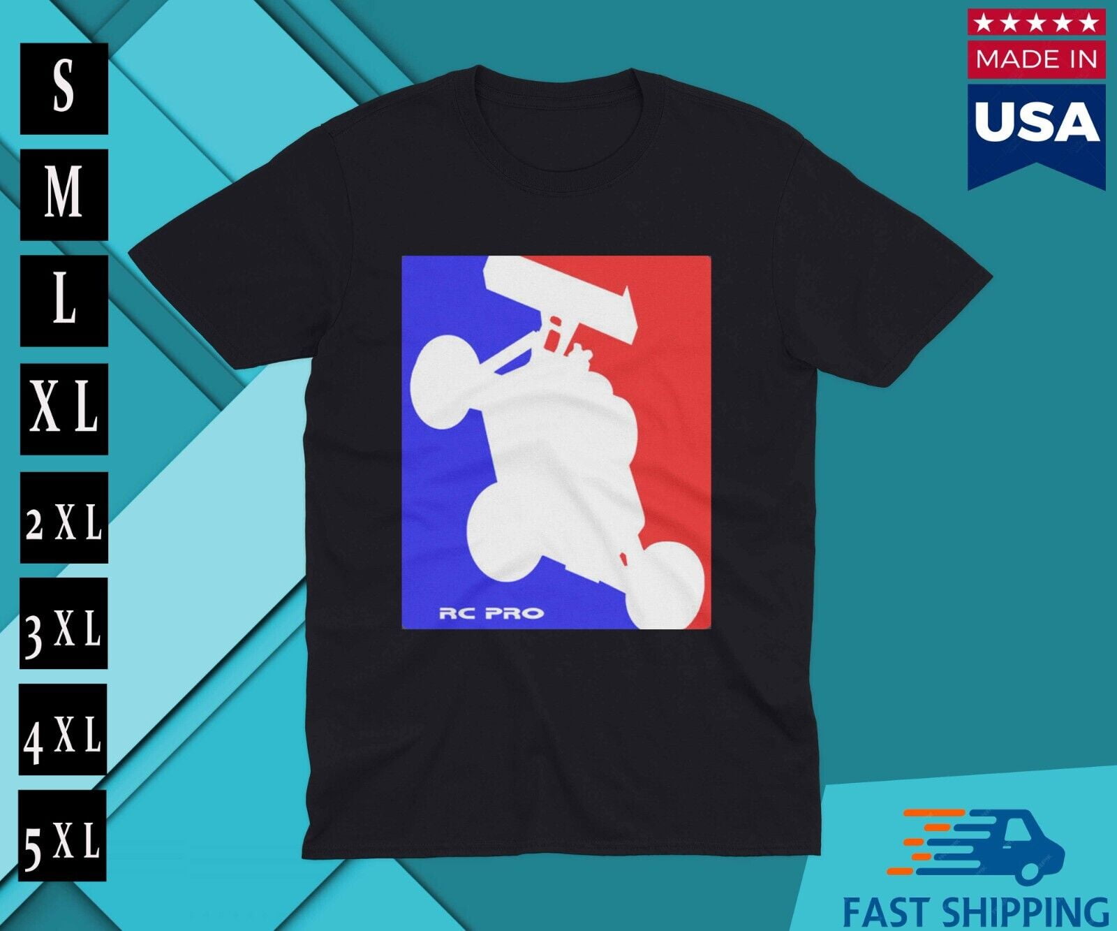 RC PRO Logo Remote Control Racing t-shirt USA MADE IN USA - Walmart.com