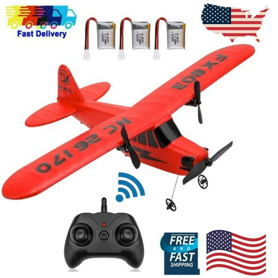 RC Plane 2 Channels 2.4Ghz Remote Control Airplane Ready to Fly EPP ...