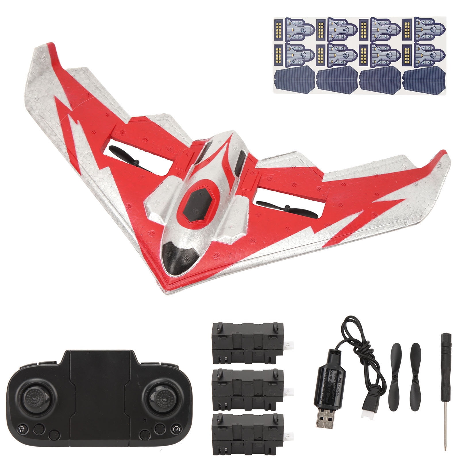 RC Plane Kit Glider Remote Control Airplane EPP Foam Aircraft with LED ...