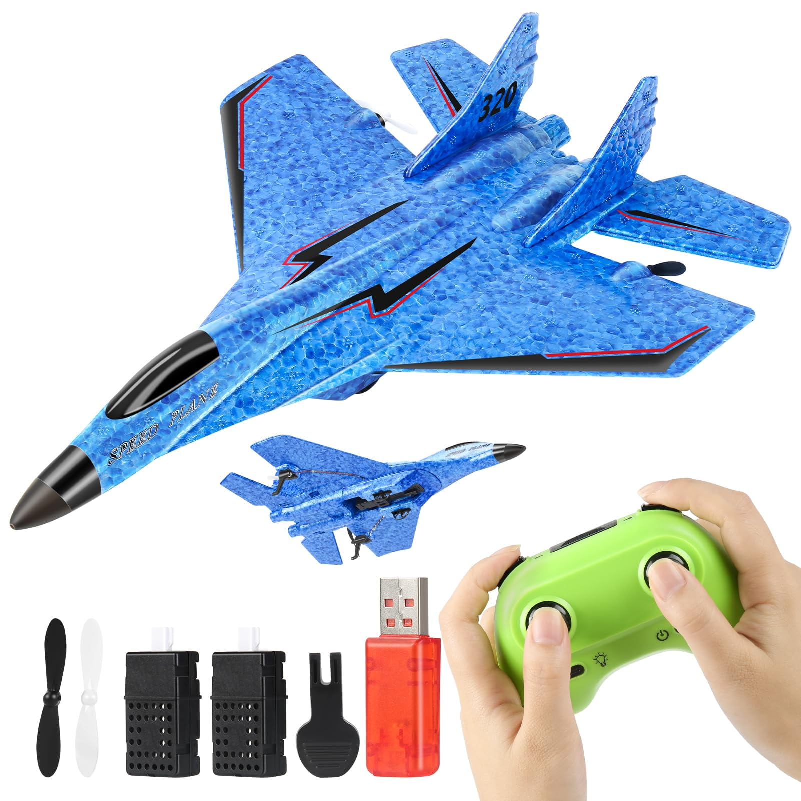 RC Plane, Remote Control Wireless Airplane Toy KMC2- RC Plane Remote ...