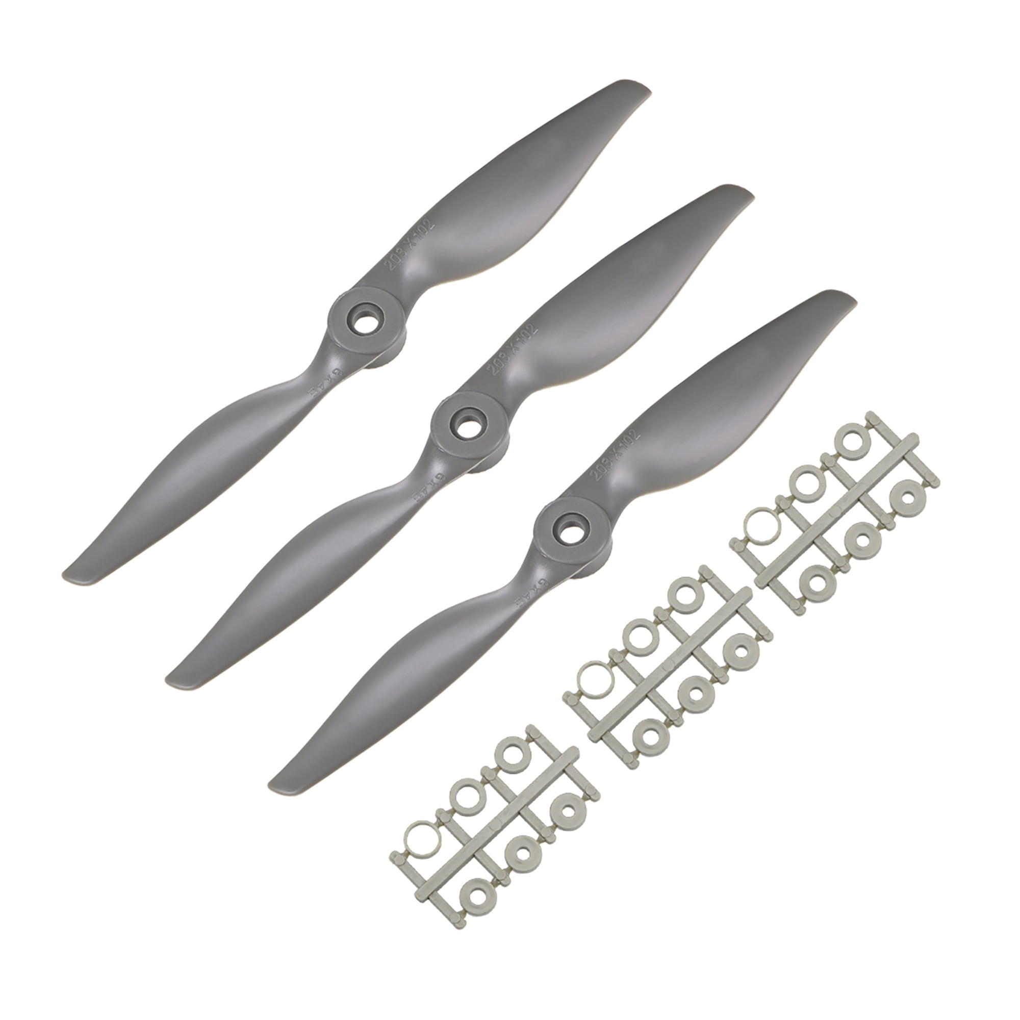 RC Propellers CW 8x4 Inches 2-Vane for Airplane Nylon Gray 3Pcs with ...