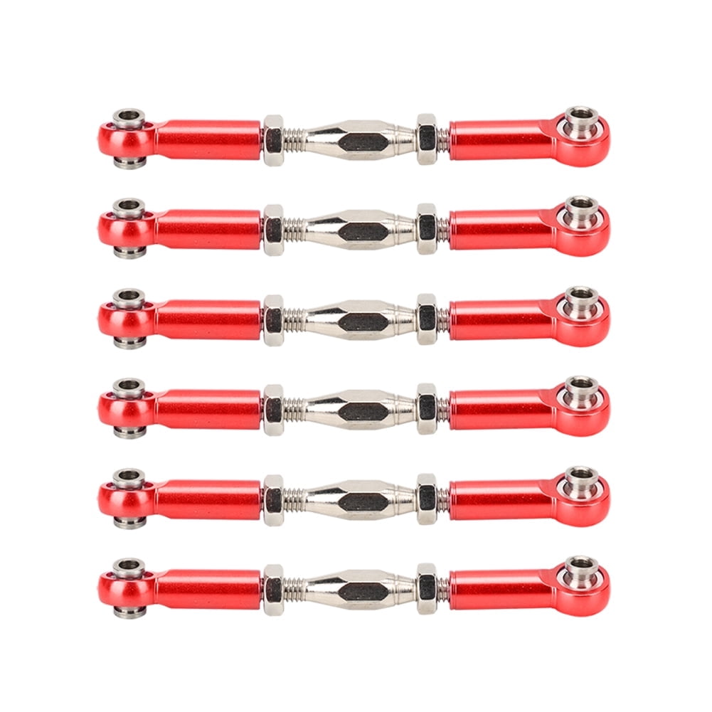 RC Pull Rod, 6Pcs Aluminum Alloy Adjustable Push Rods, Servo Links Tie ...