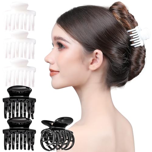 RC ROCHE 6 Pcs Double Claw Hair Clip Tooth Claw Clip Grip Tooth Jaw ...