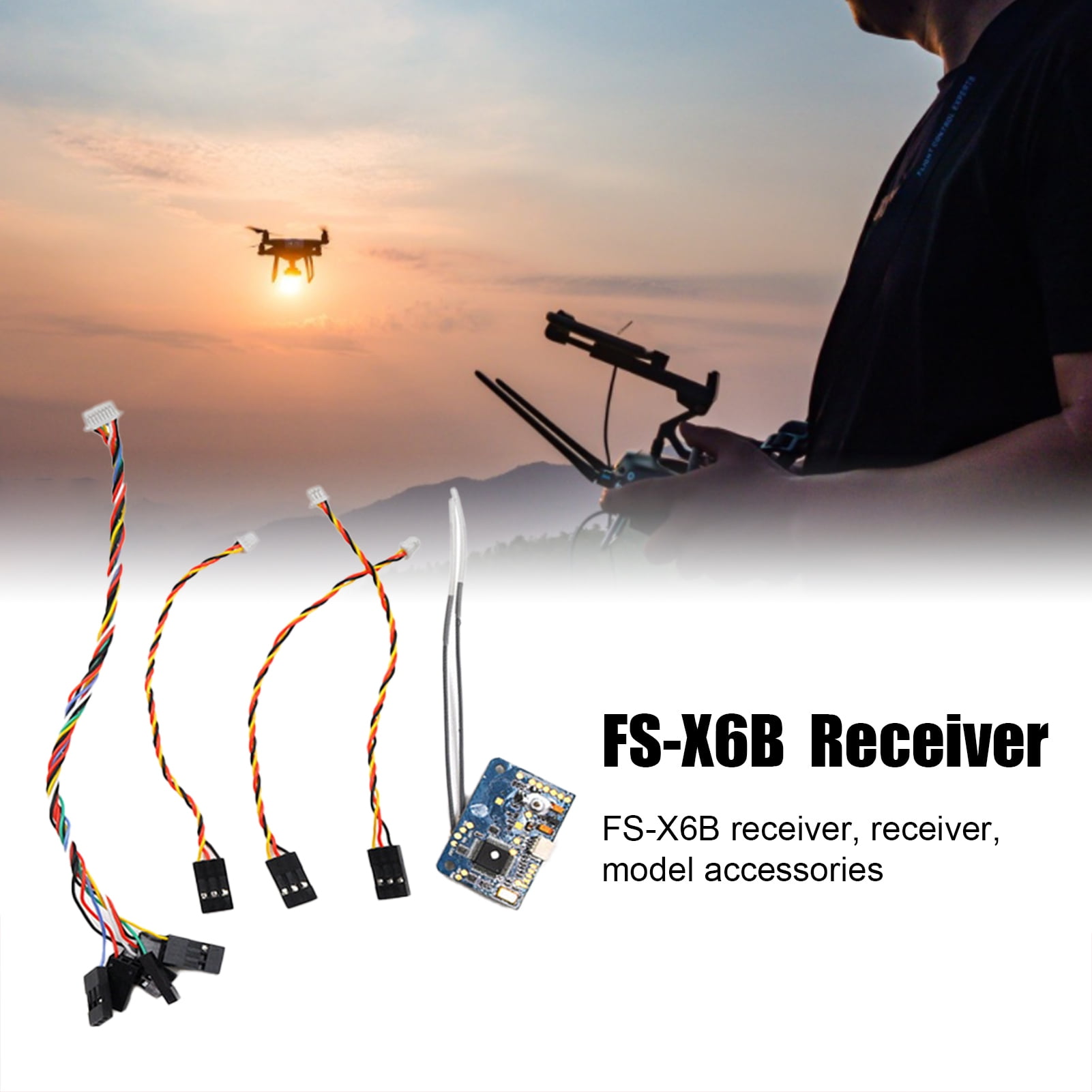 RC Receiver 6-Channel 2.4G PWM Transmitter Receiver for FS-i6X I6S ...
