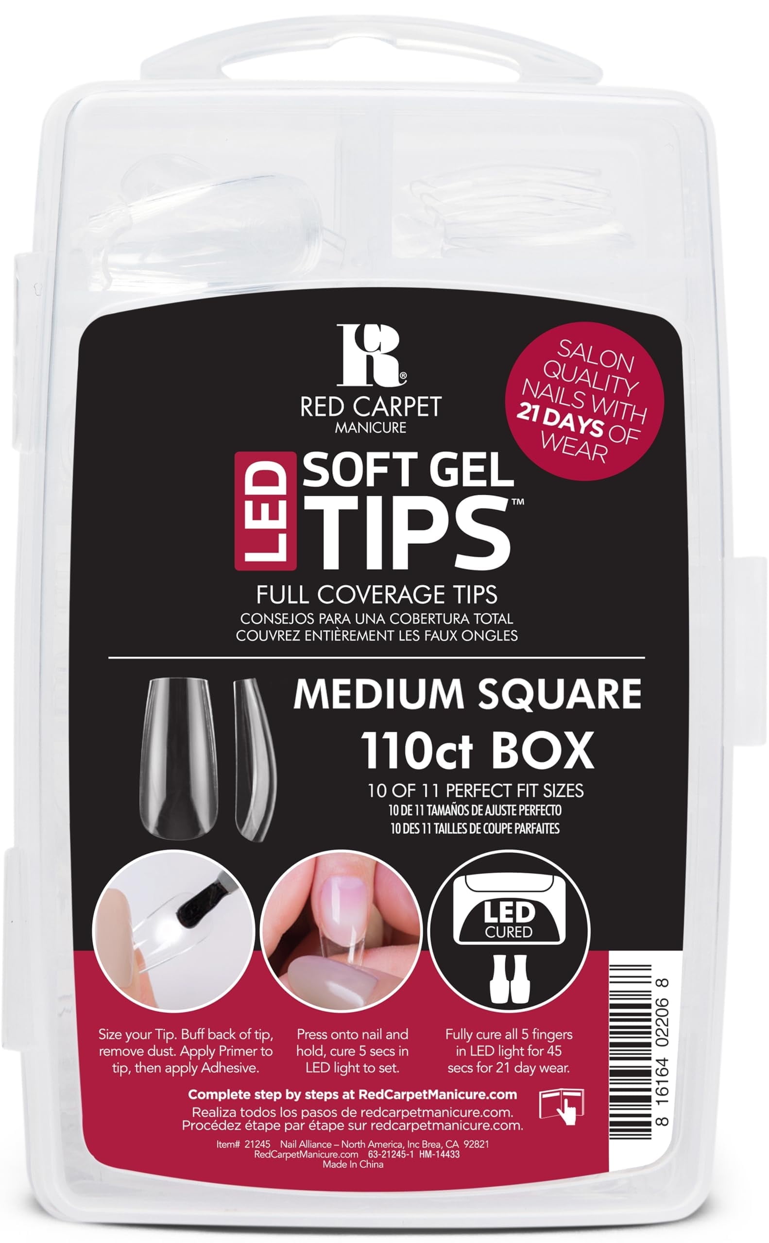 Red Carpet Manicure Soft Gel Tips - Full Coverage, Flexible, Break ...